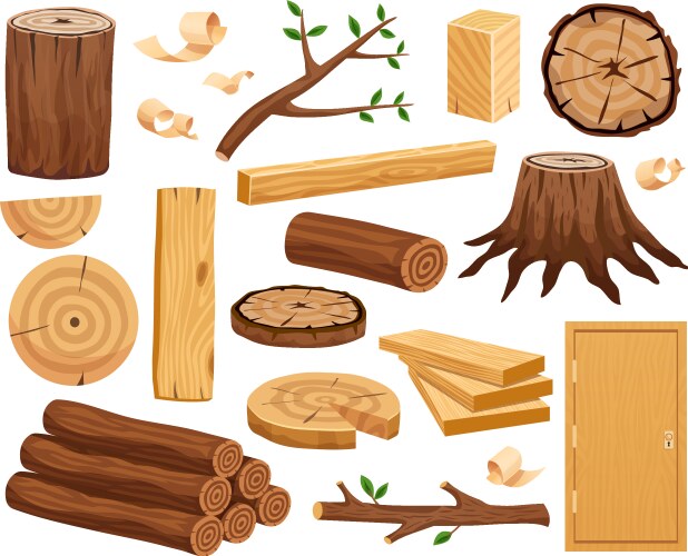 Wood log Royalty Free Vector Image - VectorStock