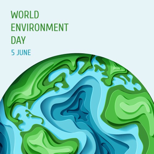 World environment day concept background Vector Image