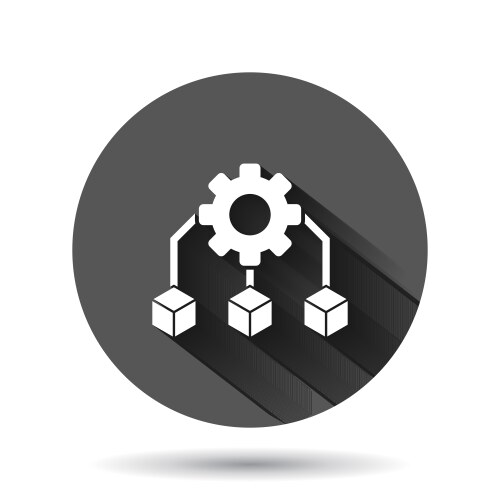 Api technology icon in flat style algorithm Vector Image