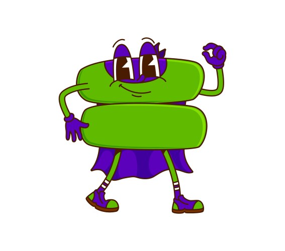 Cartoon plus math symbol character with big eyes Vector Image