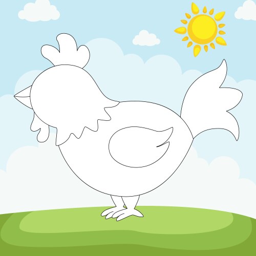 Cartoon farm goat puzzle game Royalty Free Vector Image