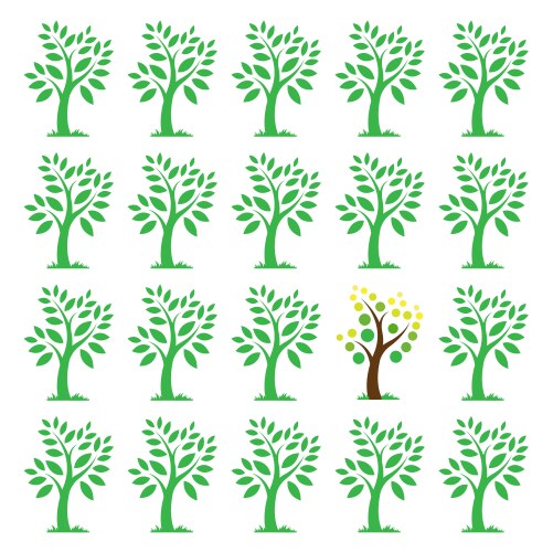 Set of tree icons Royalty Free Vector Image - VectorStock