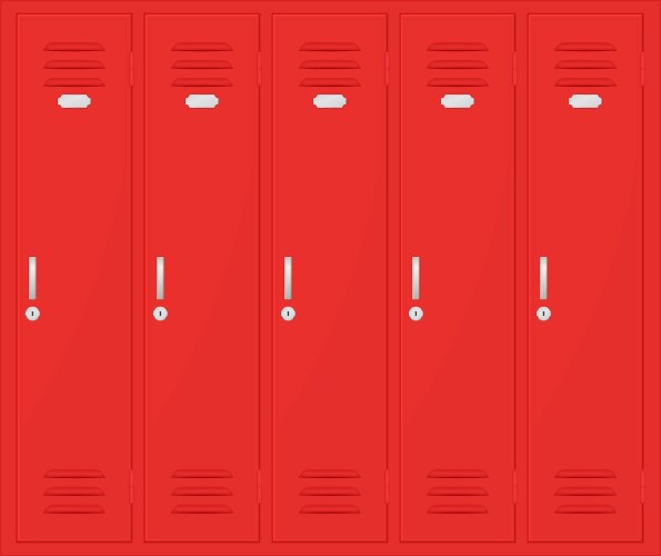 Red school lockers Royalty Free Vector Image - VectorStock