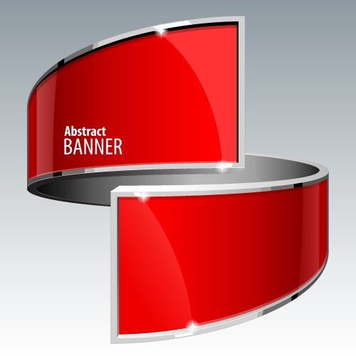Shiny gloss red banner eps 10 Royalty Free Vector Image