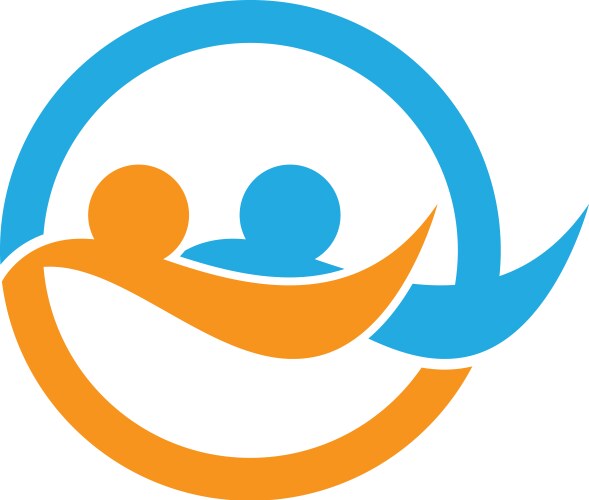 Community care logo images design Royalty Free Vector Image