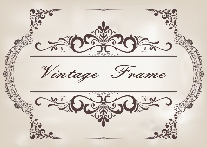 Vintage frame Royalty Free Vector Image - VectorStock