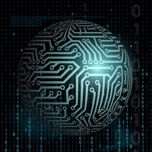 Futuristic shining green technology background Vector Image