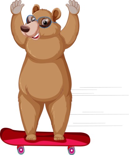Funny bear cartoon Royalty Free Vector Image - VectorStock
