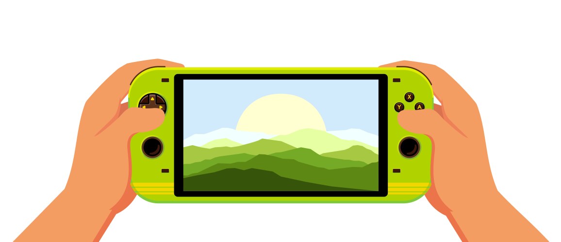 Portable handheld video game console Royalty Free Vector