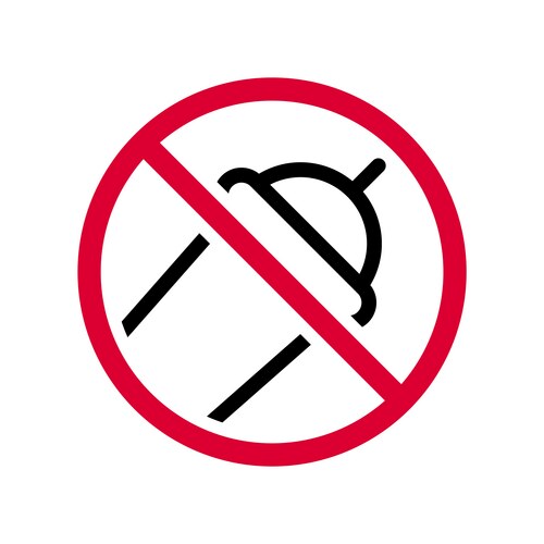 No trash forbidden sign modern round sticker Vector Image