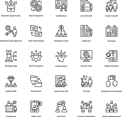 Project management colored icons 2 Royalty Free Vector Image