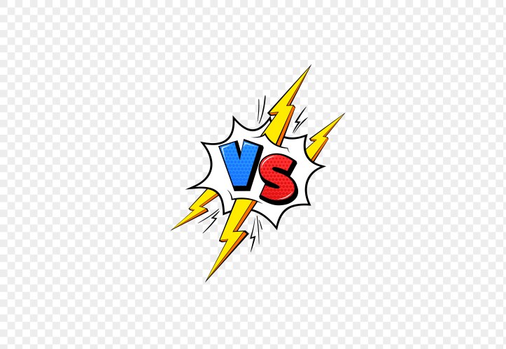 Comic versus frame vs battle fight Royalty Free Vector Image