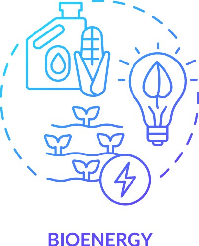 Bioenergy harvesting biomass energy icon doodle Vector Image