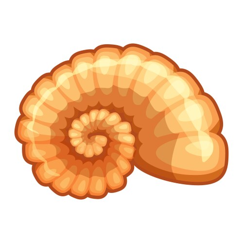 Cute bright pink cartoon seashell icon colorful Vector Image