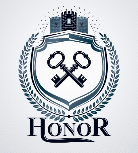 Monarch orb heraldic symbol Royalty Free Vector Image