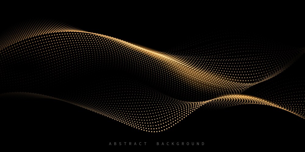 Point flow particle wave curve pattern concept Vector Image