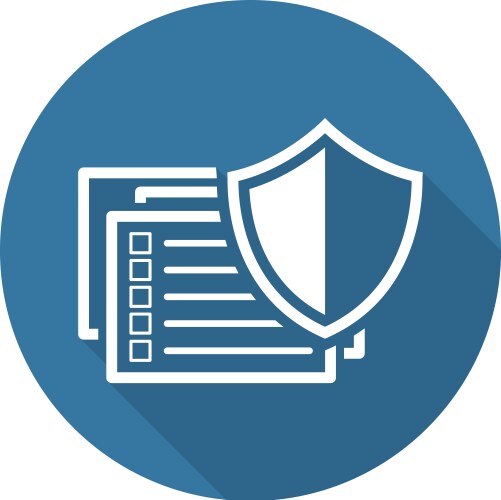 Collecting data icon flat design Royalty Free Vector Image