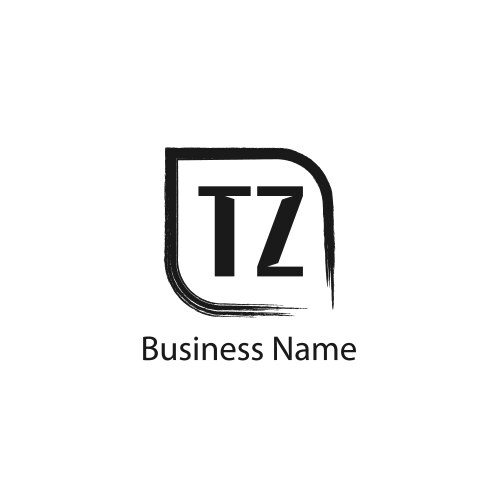 Initial letter tz logo template design Royalty Free Vector