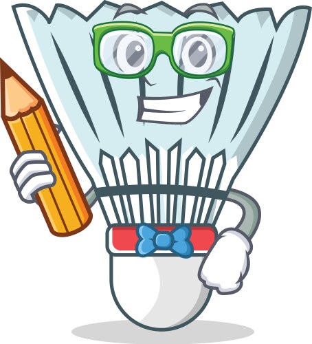 Waving shuttlecock character cartoon Royalty Free Vector