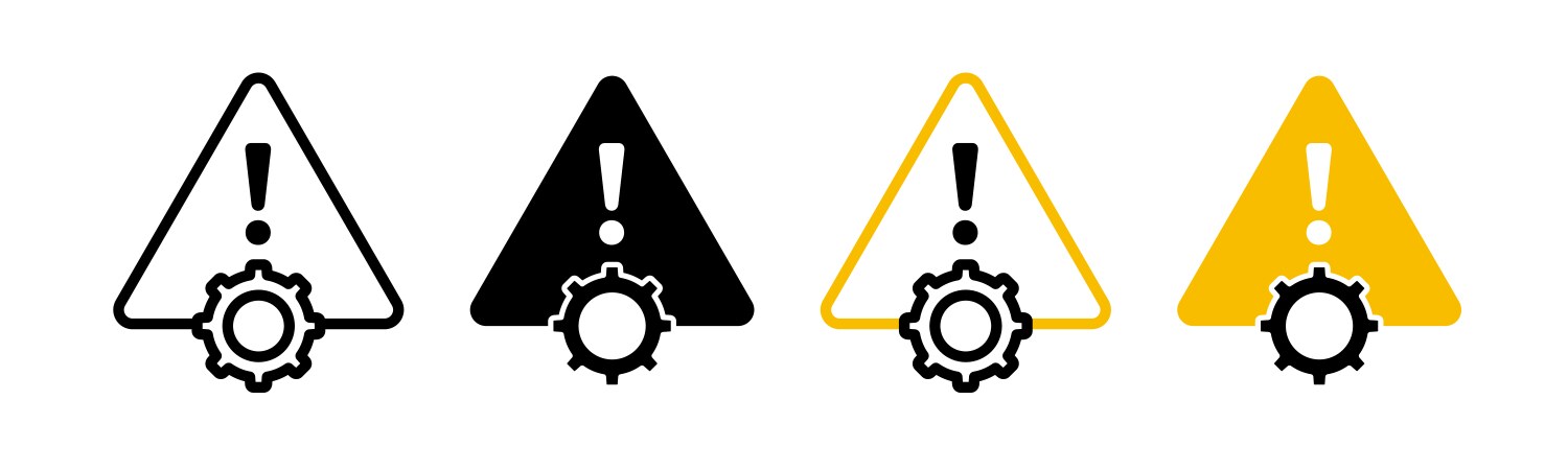 System error icon settechnical failure warning Vector Image
