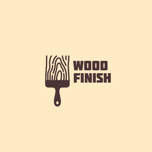 Wood work logo carpenter simple minimalist design Vector Image