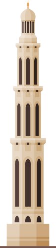 Travel to oman muscat city historical building Vector Image