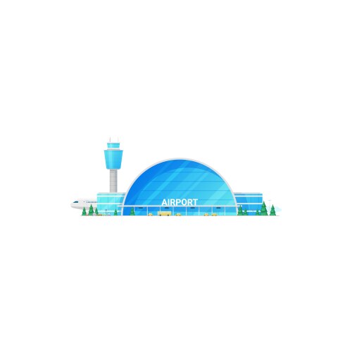 Control tower airport terminal buildings Vector Image