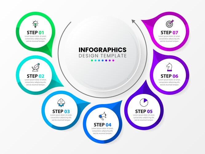 7 Step Infographic Vector Images (over 8,100)