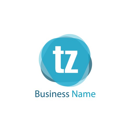 Initial letter tz logo template design Royalty Free Vector