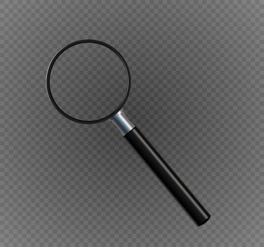 Magnifying glass on a transparent background Vector Image