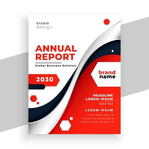 Modern annual report brochure layout for data Vector Image