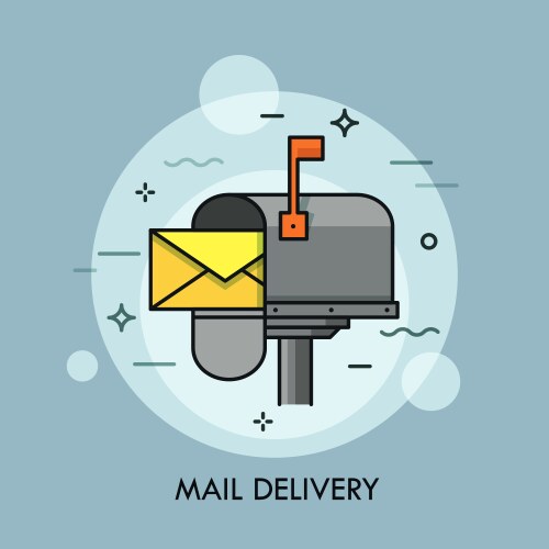 Realistic mailbox Royalty Free Vector Image - VectorStock