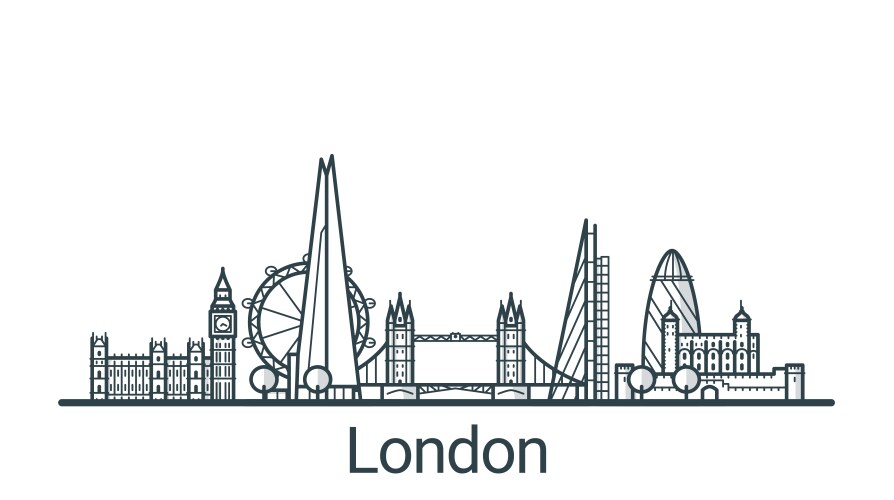 Outline mecca banner Royalty Free Vector Image