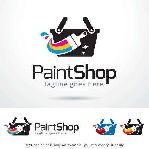 Quick shop logo design Royalty Free Vector Image