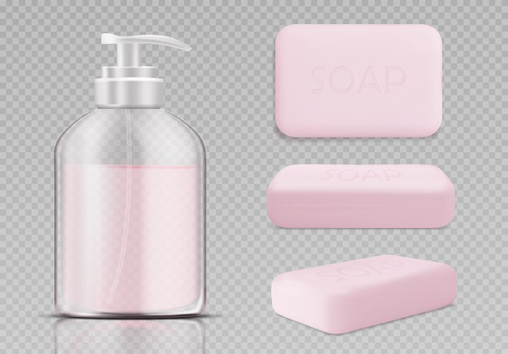 Soap bars on white background Royalty Free Vector Image