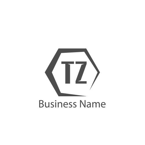 Initial letter tz logo template design Royalty Free Vector