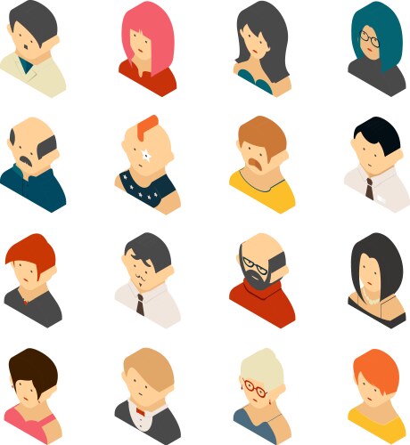 Isometric Avatar Vector Images (over 5,700)