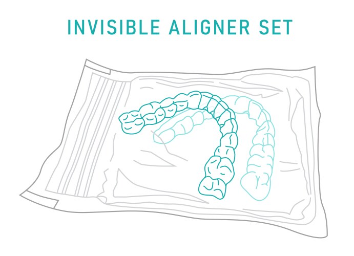 Orthodontic silicone trainer invisible braces Vector Image