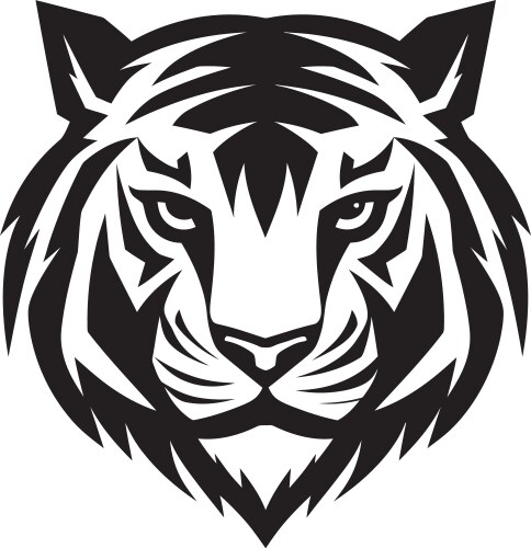 Wildcat iconic symbol panthera tigris insignia Vector Image