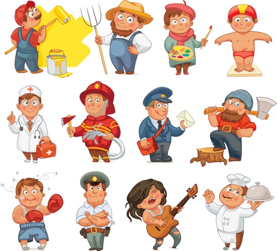 Different professions Royalty Free Vector Image