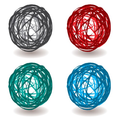 Scribble ball Royalty Free Vector Image - VectorStock