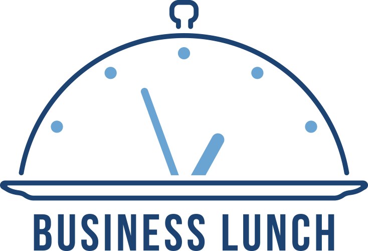 Black thin line catering buffet Royalty Free Vector Image