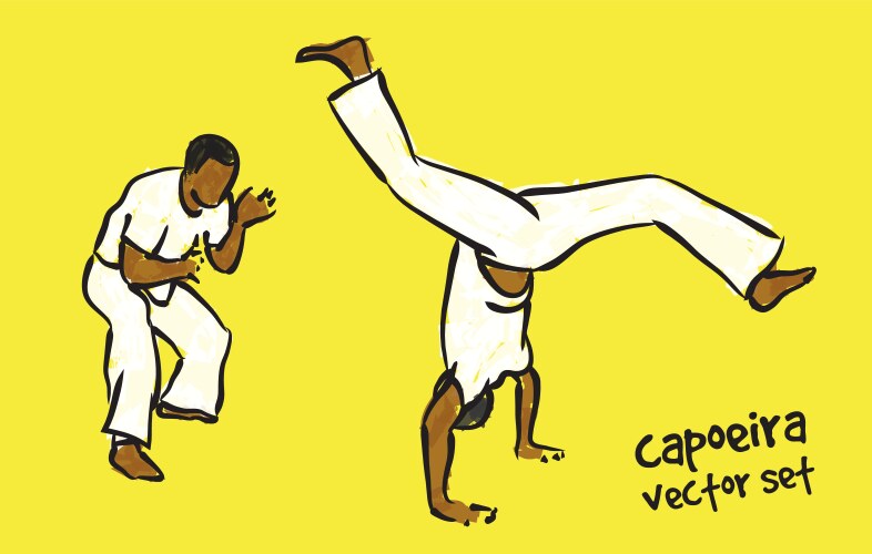 Capoeira set Royalty Free Vector Image - VectorStock