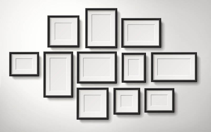 Orderly picture frames collection Royalty Free Vector Image