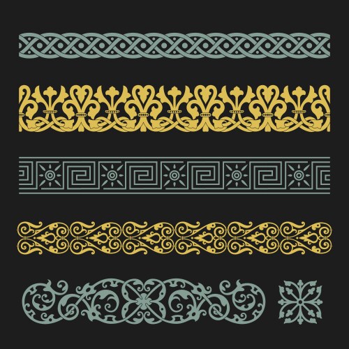 Seamless borders Royalty Free Vector Image - VectorStock