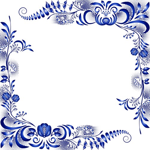 Blue Corner Border Clip Art