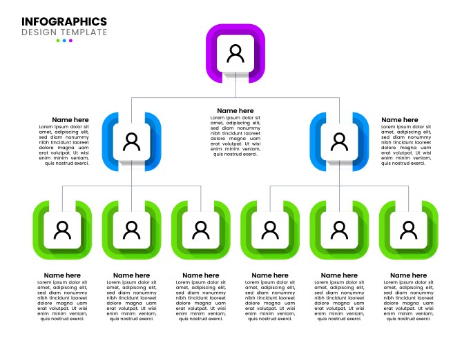Infographic template business hierarchy with 3 Vector Image