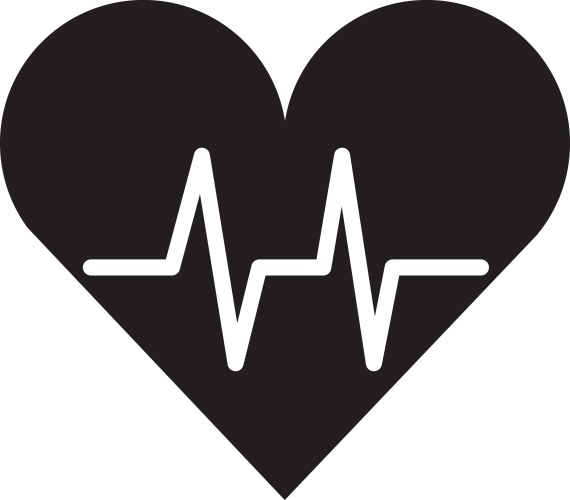 Sketch draw heart beat pulse Royalty Free Vector Image