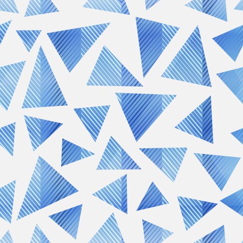 Blue color triangle pattern with grunge effect Vector Image
