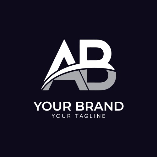 Creative and elegant letter ab logo design Vector Image